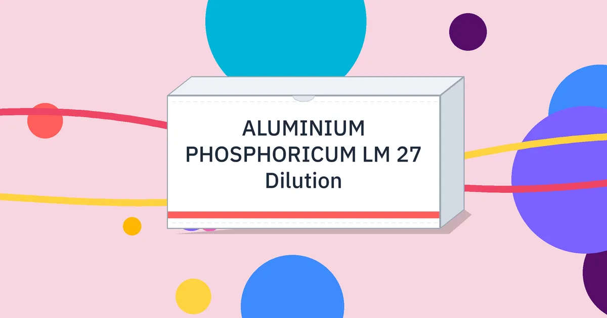Symbolbild: Packung mit der Aufschrift ALUMINIUM PHOSPHORICUM LM 27 Dilution (PZN 13317342) – Verfügbarkeit und Bezug in Apotheken in Frankfurt am Main