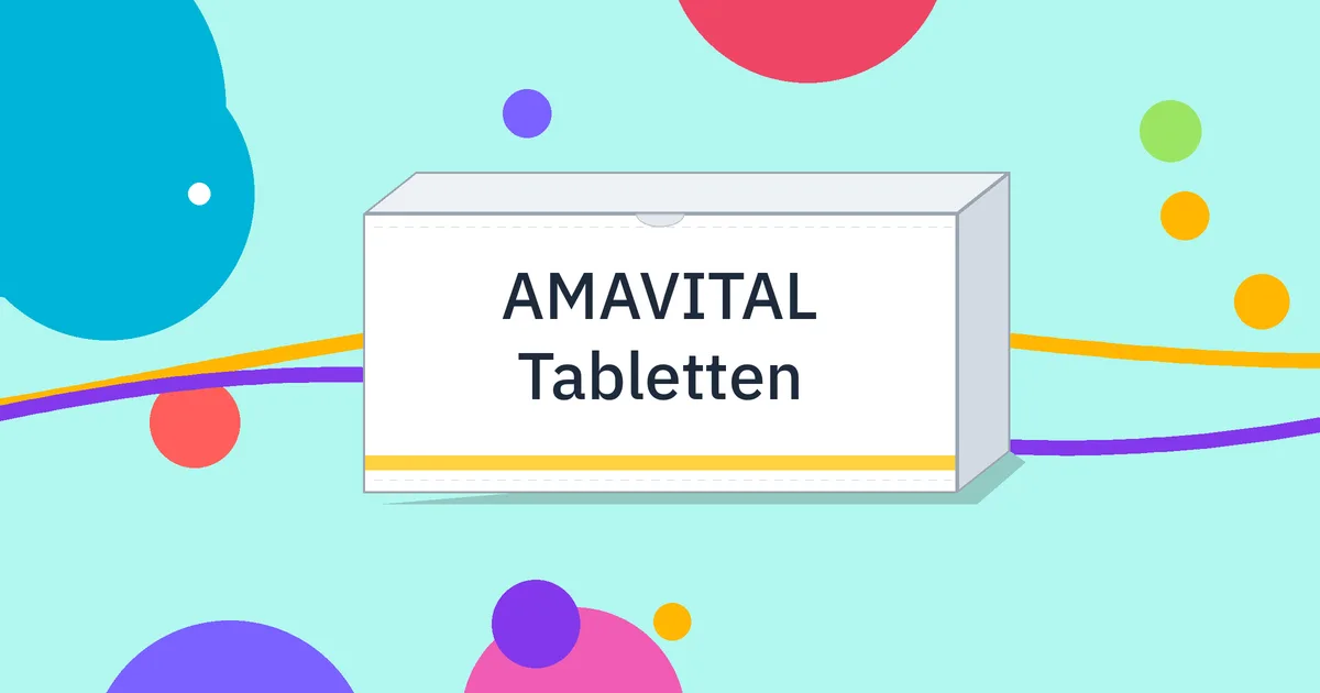 Symbolbild: Packung mit der Aufschrift AMAVITAL Tabletten (PZN 11285394) – Verfügbarkeit und Bezug in Apotheken in Frankfurt am Main