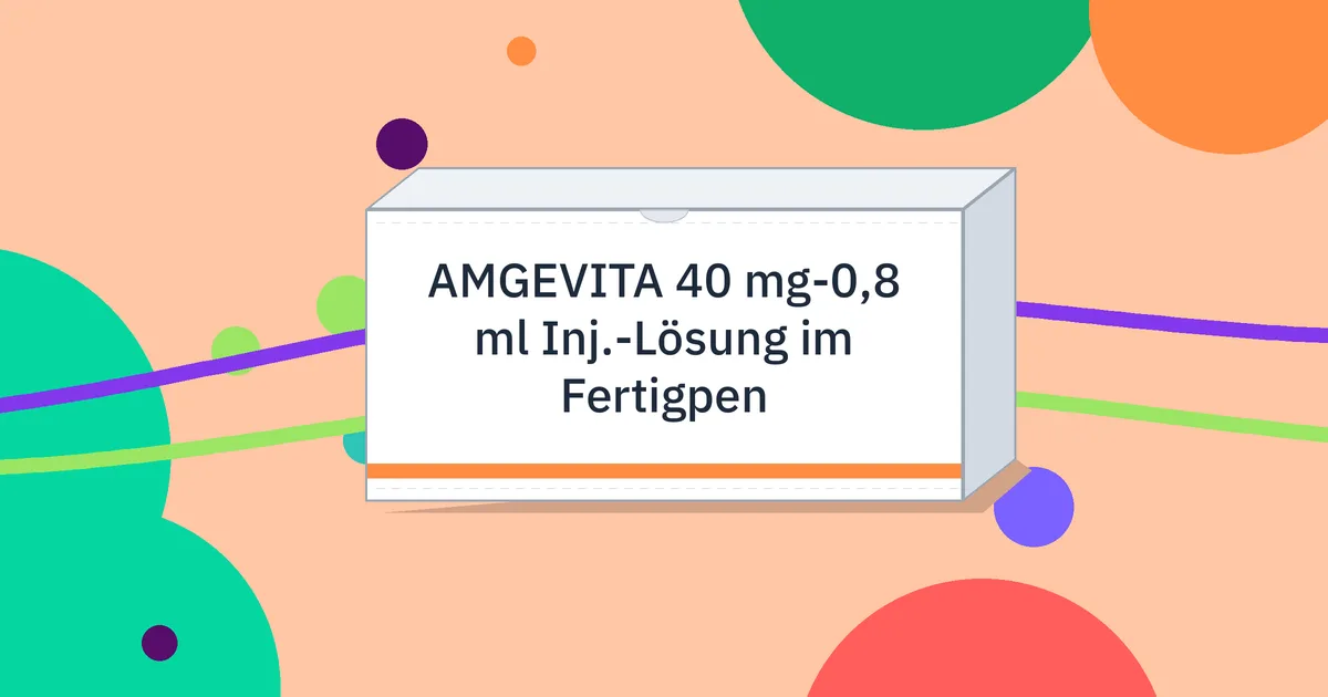 Symbolbild: Packung mit der Aufschrift AMGEVITA 40 mg-0,8 ml Inj.-Lösung im Fertigpen (PZN 15300788) – Verfügbarkeit und Bezug in Apotheken in Frankfurt am Main