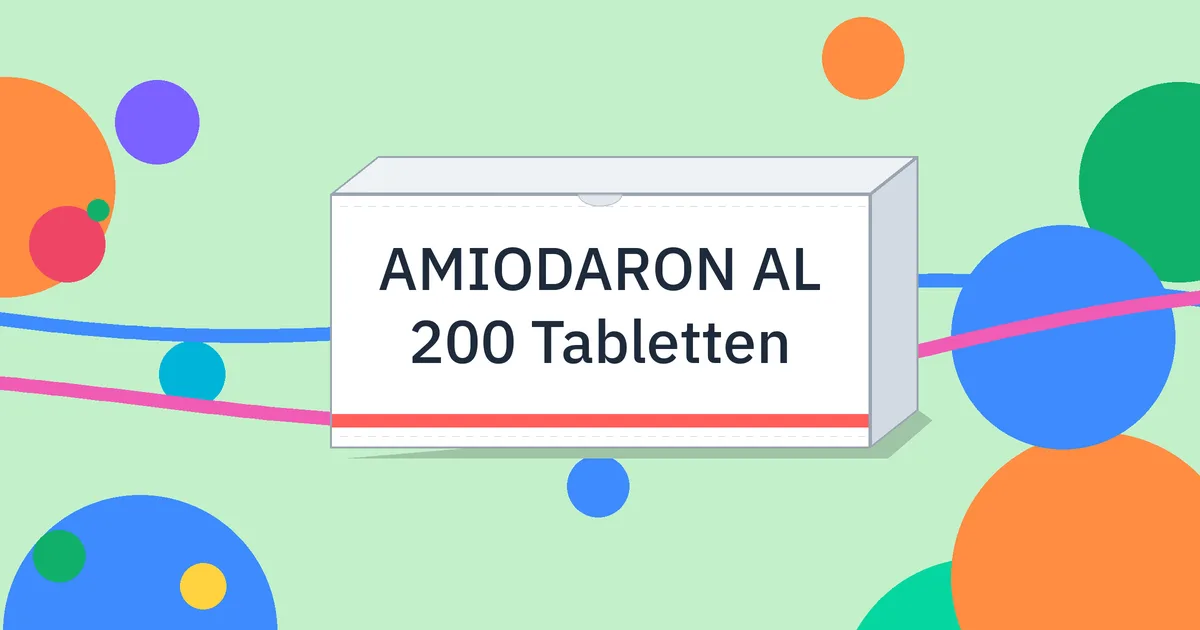 Symbolbild: Packung mit der Aufschrift AMIODARON AL 200 Tabletten (PZN 00972884) – Verfügbarkeit und Bezug in Apotheken in Frankfurt am Main