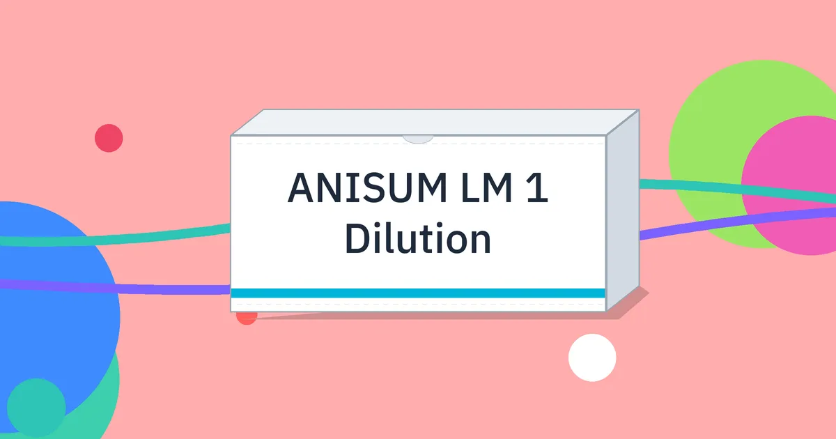Symbolbild: Packung mit der Aufschrift ANISUM LM 1 Dilution (PZN 12762749) – Verfügbarkeit und Bezug in Apotheken in Frankfurt am Main