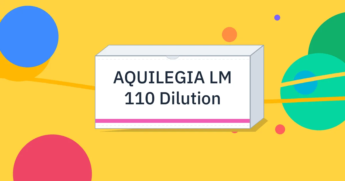 Symbolbild: Packung mit der Aufschrift AQUILEGIA LM 110 Dilution (PZN 13384367) – Verfügbarkeit und Bezug in Apotheken in Frankfurt am Main