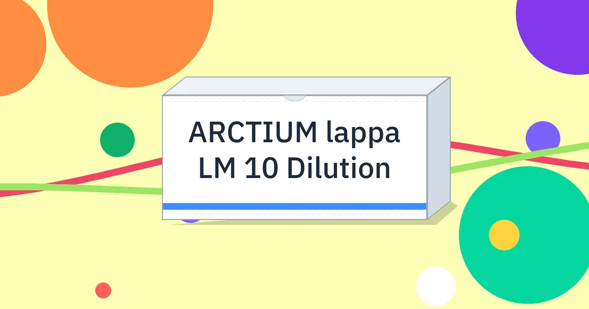 Symbolbild: Packung mit der Aufschrift ARCTIUM lappa LM 10 Dilution (PZN 13387466) – Verfügbarkeit und Bezug in Apotheken in Frankfurt am Main