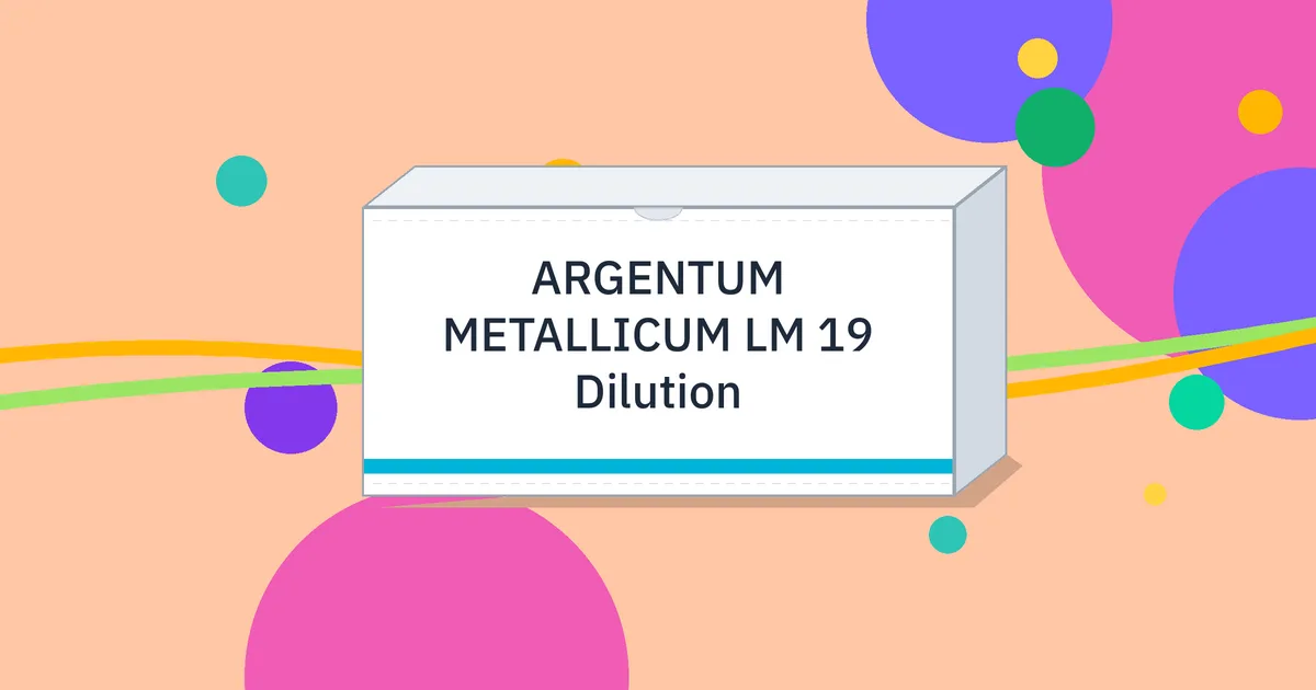 Symbolbild: Packung mit der Aufschrift ARGENTUM METALLICUM LM 19 Dilution (PZN 12767876) – Verfügbarkeit und Bezug in Apotheken in Frankfurt am Main