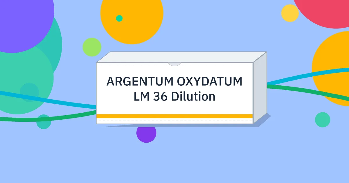 Symbolbild: Packung mit der Aufschrift ARGENTUM OXYDATUM LM 36 Dilution (PZN 12769332) – Verfügbarkeit und Bezug in Apotheken in Frankfurt am Main