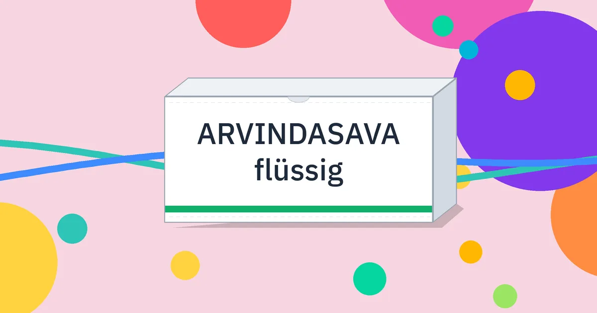 Symbolbild: Packung mit der Aufschrift ARVINDASAVA flüssig (PZN 07225305) – Verfügbarkeit und Bezug in Apotheken in Frankfurt am Main