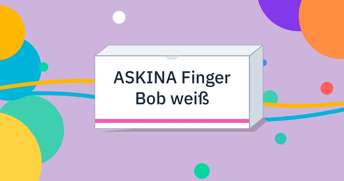 Symbolbild: Packung mit der Aufschrift ASKINA Finger Bob weiß (PZN 17902327) – Verfügbarkeit und Bezug in Apotheken in Frankfurt am Main