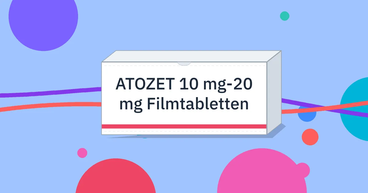 Symbolbild: Packung mit der Aufschrift ATOZET 10 mg-20 mg Filmtabletten (PZN 12536272) – Verfügbarkeit und Bezug in Apotheken in Frankfurt am Main