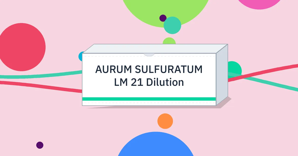 Symbolbild: Packung mit der Aufschrift AURUM SULFURATUM LM 21 Dilution (PZN 12786402) – Verfügbarkeit und Bezug in Apotheken in Frankfurt am Main