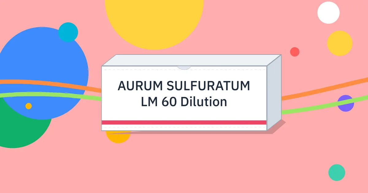 Symbolbild: Packung mit der Aufschrift AURUM SULFURATUM LM 60 Dilution (PZN 12786514) – Verfügbarkeit und Bezug in Apotheken in Frankfurt am Main