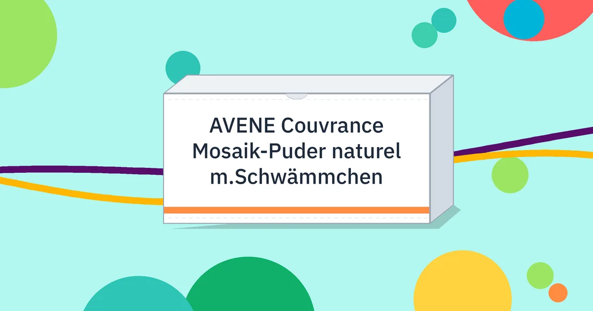 Symbolbild: Packung mit der Aufschrift AVENE Couvrance Mosaik-Puder naturel m.Schwämmchen (PZN 17257631) – Verfügbarkeit und Bezug in Apotheken in Frankfurt am Main