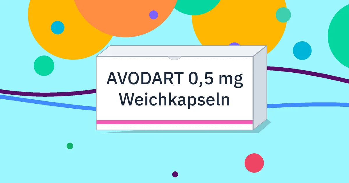 Symbolbild: Packung mit der Aufschrift AVODART 0,5 mg Weichkapseln (PZN 19270653) – Verfügbarkeit und Bezug in Apotheken in Frankfurt am Main