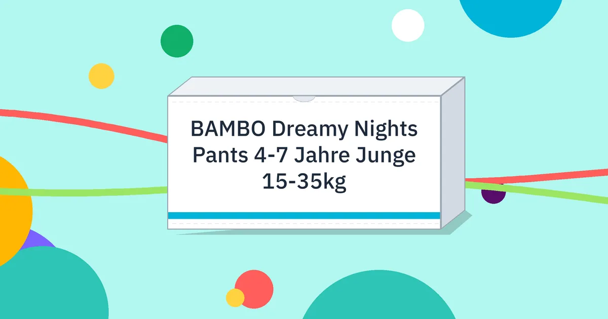 Symbolbild: Packung mit der Aufschrift BAMBO Dreamy Nights Pants 4-7 Jahre Junge 15-35kg (PZN 18322365) – Verfügbarkeit und Bezug in Apotheken in Frankfurt am Main