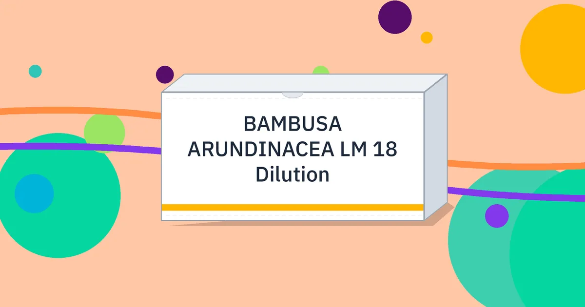 Symbolbild: Packung mit der Aufschrift BAMBUSA ARUNDINACEA LM 18 Dilution (PZN 09430156) – Verfügbarkeit und Bezug in Apotheken in Frankfurt am Main