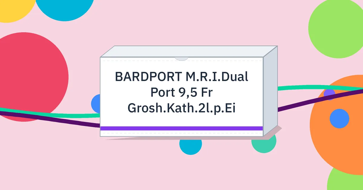 Symbolbild: Packung mit der Aufschrift BARDPORT M.R.I.Dual Port 9,5 Fr Grosh.Kath.2l.p.Ei (PZN 02755659) – Verfügbarkeit und Bezug in Apotheken in Frankfurt am Main