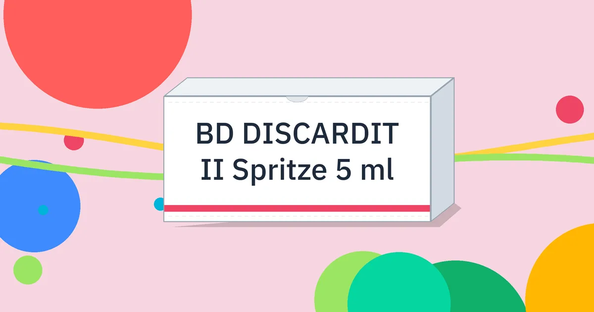 Symbolbild: Packung mit der Aufschrift BD DISCARDIT II Spritze 5 ml (PZN 03626817) – Verfügbarkeit und Bezug in Apotheken in Frankfurt am Main