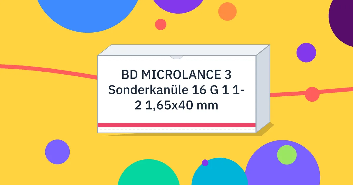 Symbolbild: Packung mit der Aufschrift BD MICROLANCE 3 Sonderkanüle 16 G 1 1-2 1,65x40 mm (PZN 01319117) – Verfügbarkeit und Bezug in Apotheken in Frankfurt am Main