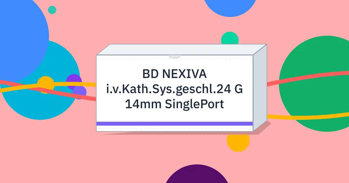 Symbolbild: Packung mit der Aufschrift BD NEXIVA i.v.Kath.Sys.geschl.24 G 14mm SinglePort (PZN 11709115) – Verfügbarkeit und Bezug in Apotheken in Frankfurt am Main