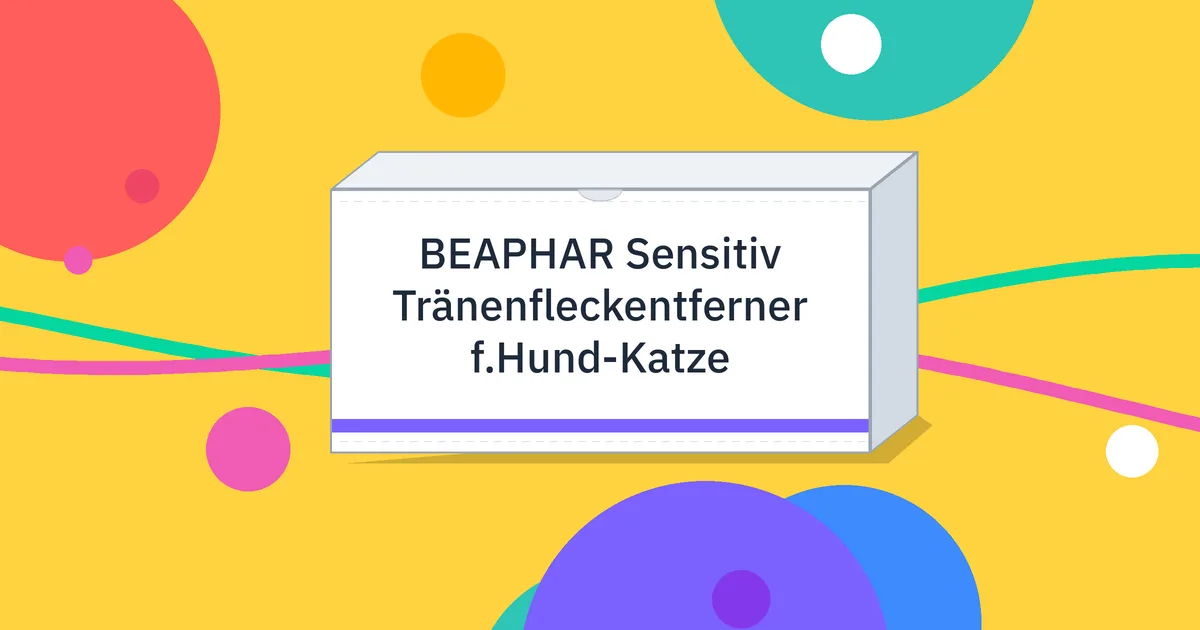 Symbolbild: Packung mit der Aufschrift BEAPHAR Sensitiv Tränenfleckentferner f.Hund-Katze (PZN 16195856) – Verfügbarkeit und Bezug in Apotheken in Frankfurt am Main