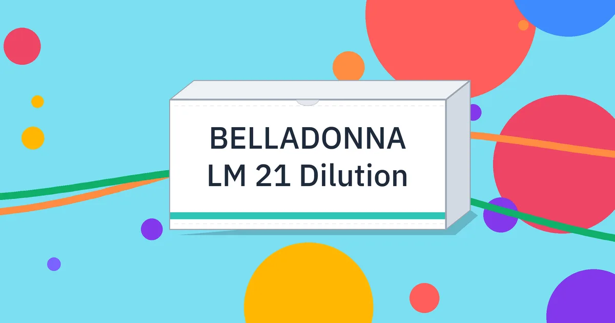 Symbolbild: Packung mit der Aufschrift BELLADONNA LM 21 Dilution (PZN 12791260) – Verfügbarkeit und Bezug in Apotheken in Frankfurt am Main