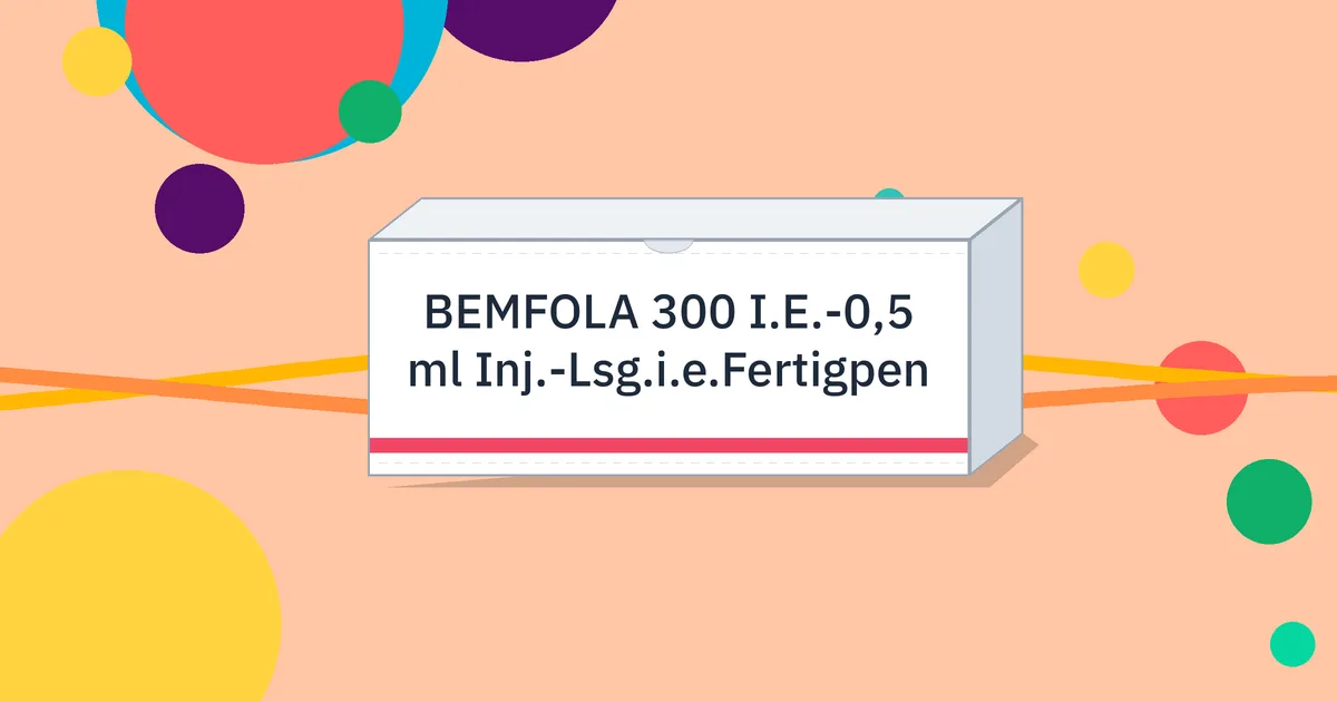 Symbolbild: Packung mit der Aufschrift BEMFOLA 300 I.E.-0,5 ml Inj.-Lsg.i.e.Fertigpen (PZN 17194238) – Verfügbarkeit und Bezug in Apotheken in Frankfurt am Main
