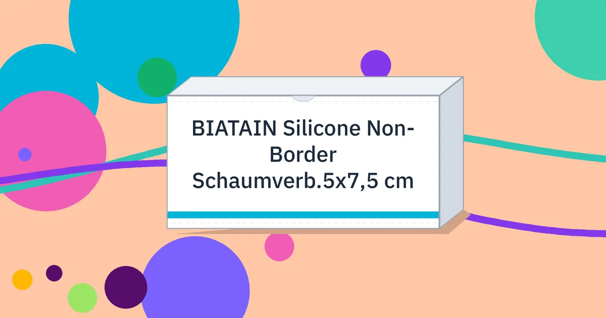 Symbolbild: Packung mit der Aufschrift BIATAIN Silicone Non-Border Schaumverb.5x7,5 cm (PZN 17639350) – Verfügbarkeit und Bezug in Apotheken in Frankfurt am Main