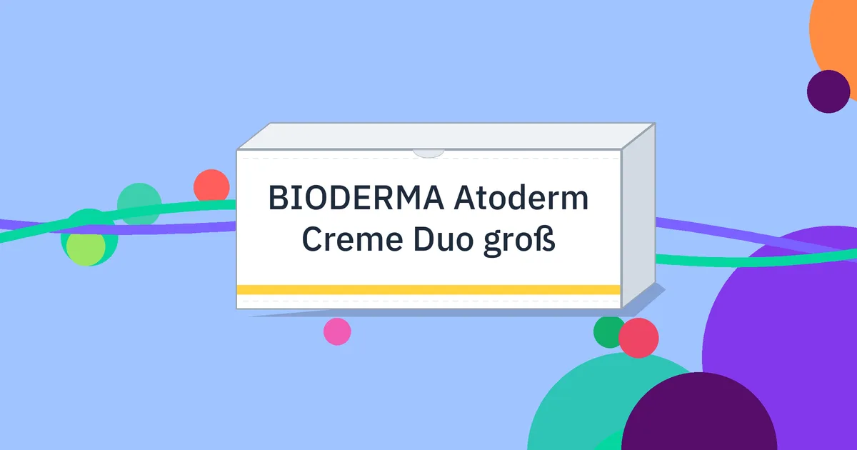 Symbolbild: Packung mit der Aufschrift BIODERMA Atoderm Creme Duo groß (PZN 19984364) – Verfügbarkeit und Bezug in Apotheken in Frankfurt am Main