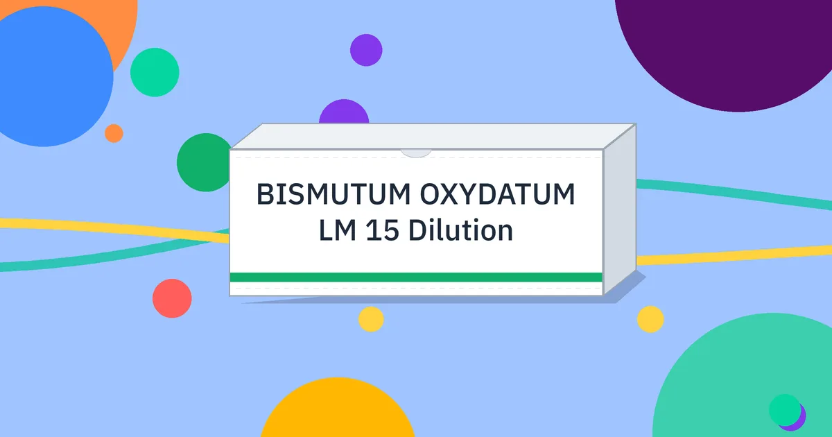 Symbolbild: Packung mit der Aufschrift BISMUTUM OXYDATUM LM 15 Dilution (PZN 13387911) – Verfügbarkeit und Bezug in Apotheken in Frankfurt am Main