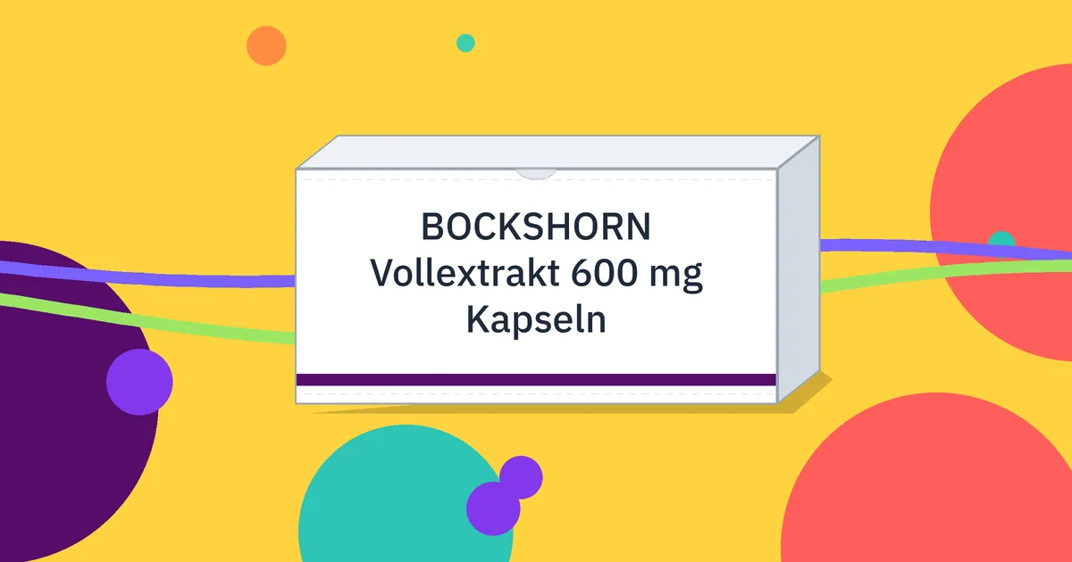 Symbolbild: Packung mit der Aufschrift BOCKSHORN Vollextrakt 600 mg Kapseln (PZN 12451179) – Verfügbarkeit und Bezug in Apotheken in Frankfurt am Main