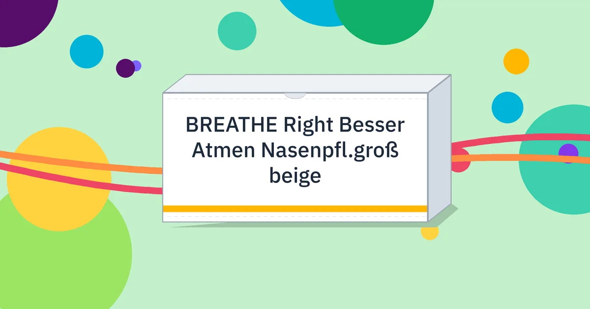 Symbolbild: Packung mit der Aufschrift BREATHE Right Besser Atmen Nasenpfl.groß beige (PZN 17179167) – Verfügbarkeit und Bezug in Apotheken in Frankfurt am Main