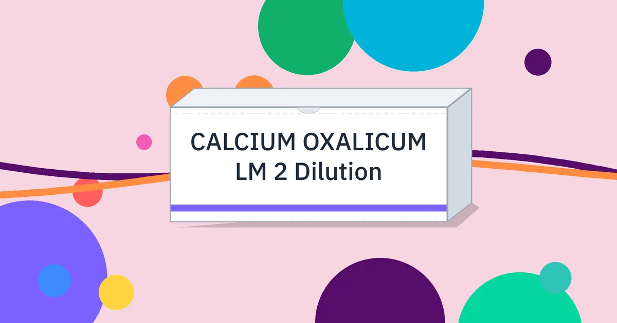 Symbolbild: Packung mit der Aufschrift CALCIUM OXALICUM LM 2 Dilution (PZN 13410107) – Verfügbarkeit und Bezug in Apotheken in Frankfurt am Main