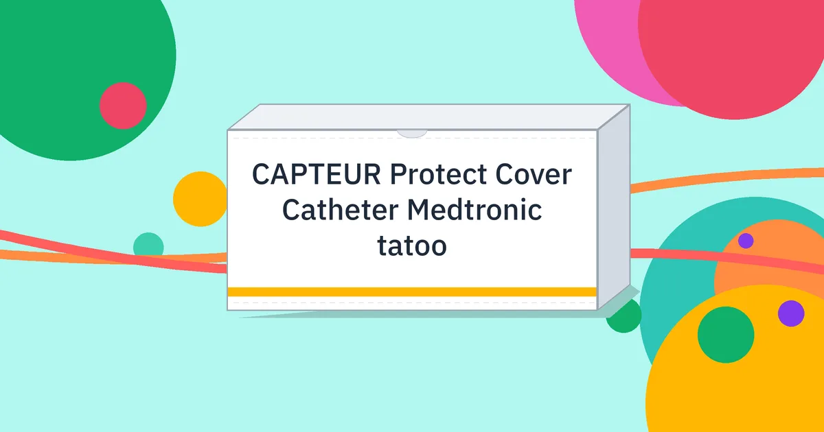 Symbolbild: Packung mit der Aufschrift CAPTEUR Protect Cover Catheter Medtronic tatoo (PZN 20204058) – Verfügbarkeit und Bezug in Apotheken in Frankfurt am Main