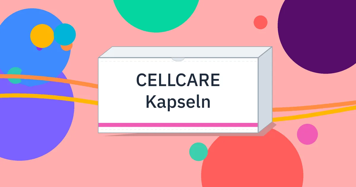 Symbolbild: Packung mit der Aufschrift CELLCARE Kapseln (PZN 19471676) – Verfügbarkeit und Bezug in Apotheken in Frankfurt am Main