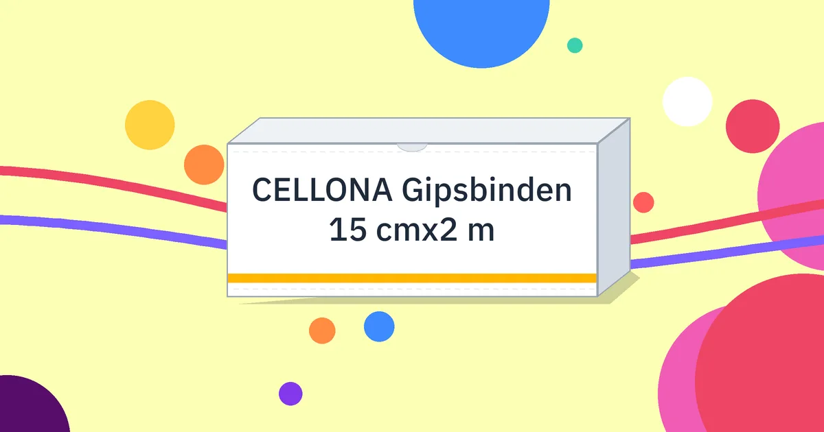 Symbolbild: Packung mit der Aufschrift CELLONA Gipsbinden 15 cmx2 m (PZN 03150823) – Verfügbarkeit und Bezug in Apotheken in Frankfurt am Main