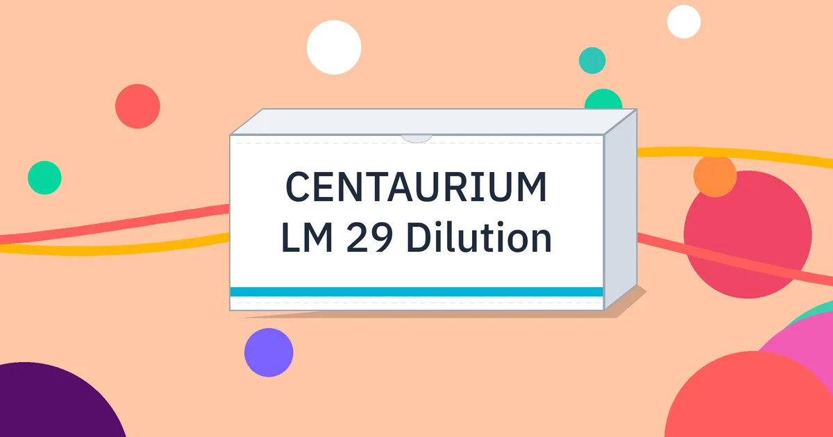Symbolbild: Packung mit der Aufschrift CENTAURIUM LM 29 Dilution (PZN 13436348) – Verfügbarkeit und Bezug in Apotheken in Frankfurt am Main