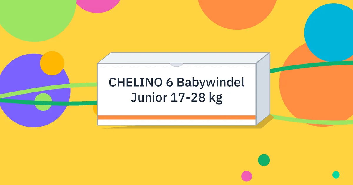 Symbolbild: Packung mit der Aufschrift CHELINO 6 Babywindel Junior 17-28 kg (PZN 16150115) – Verfügbarkeit und Bezug in Apotheken in Frankfurt am Main