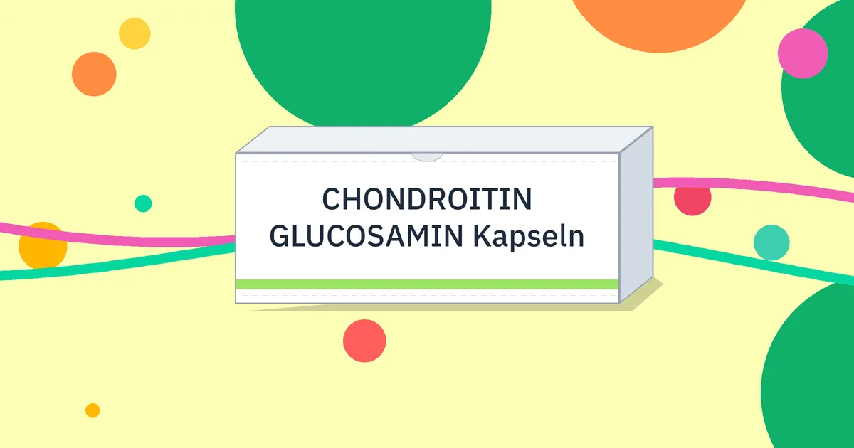 Symbolbild: Packung mit der Aufschrift CHONDROITIN GLUCOSAMIN Kapseln (PZN 10398676) – Verfügbarkeit und Bezug in Apotheken in Frankfurt am Main