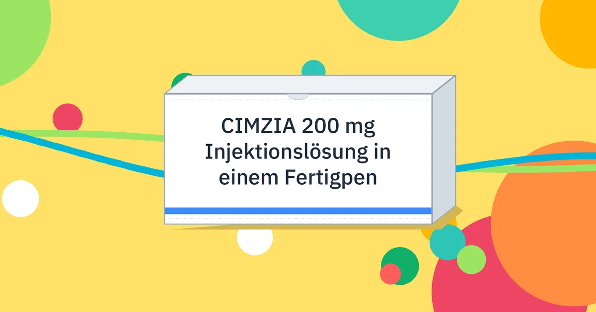 Symbolbild: Packung mit der Aufschrift CIMZIA 200 mg Injektionslösung in einem Fertigpen (PZN 19679187) – Verfügbarkeit und Bezug in Apotheken in Frankfurt am Main