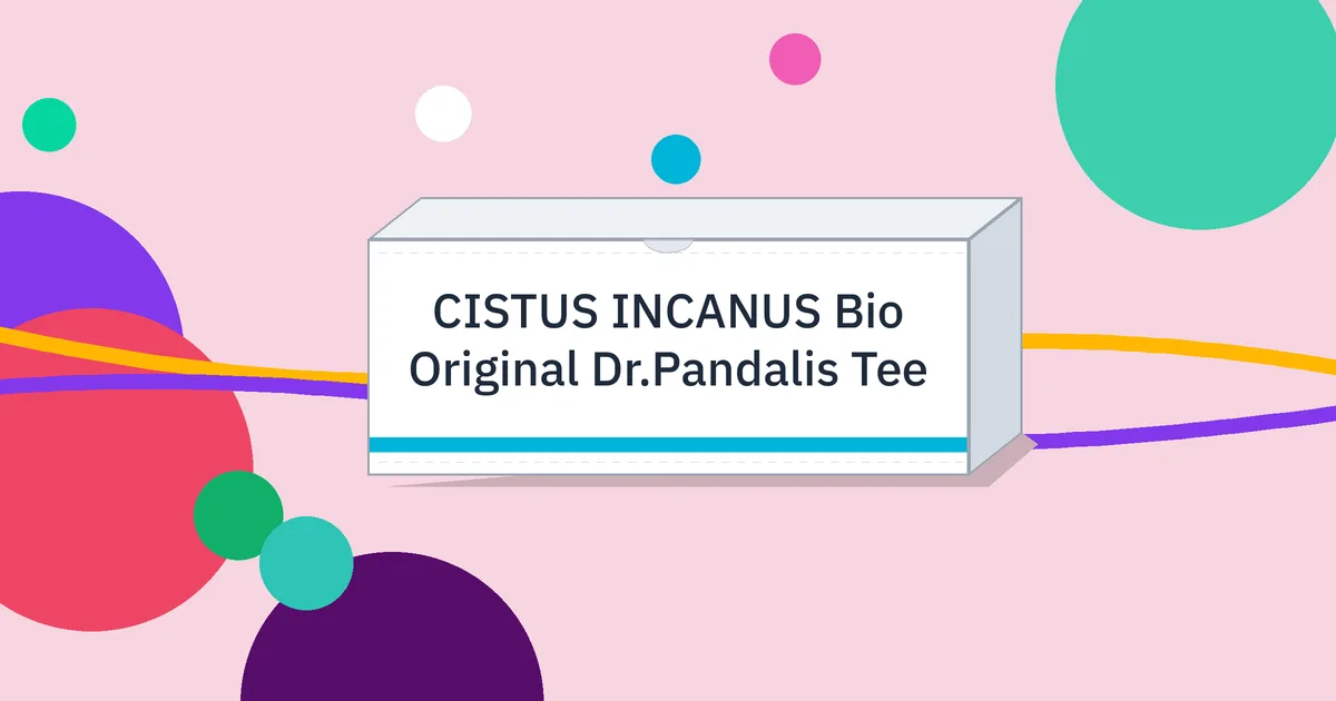 Symbolbild: Packung mit der Aufschrift CISTUS INCANUS Bio Original Dr.Pandalis Tee (PZN 04948115) – Verfügbarkeit und Bezug in Apotheken in Frankfurt am Main