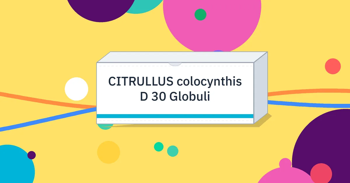 Symbolbild: Packung mit der Aufschrift CITRULLUS colocynthis D 30 Globuli (PZN 14312105) – Verfügbarkeit und Bezug in Apotheken in Frankfurt am Main