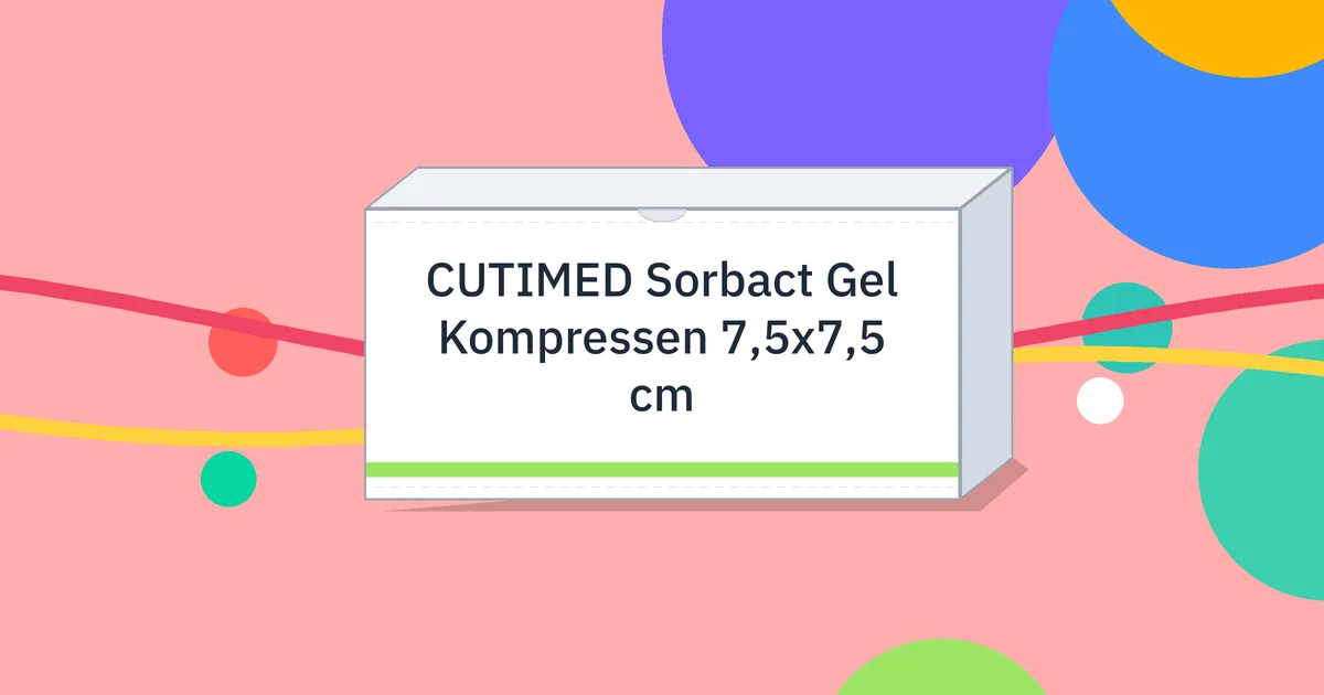 Symbolbild: Packung mit der Aufschrift CUTIMED Sorbact Gel Kompressen 7,5x7,5 cm (PZN 16026970) – Verfügbarkeit und Bezug in Apotheken in Frankfurt am Main