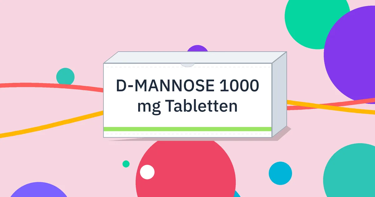 Symbolbild: Packung mit der Aufschrift D-MANNOSE 1000 mg Tabletten (PZN 16119944) – Verfügbarkeit und Bezug in Apotheken in Frankfurt am Main