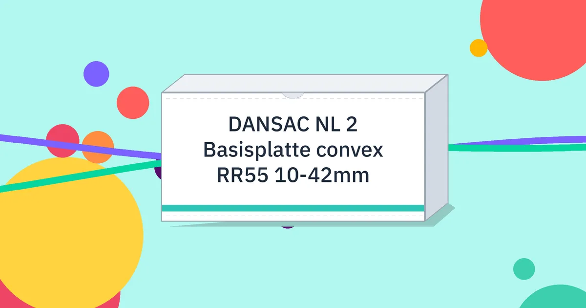 Symbolbild: Packung mit der Aufschrift DANSAC NL 2 Basisplatte convex RR55 10-42mm (PZN 09427763) – Verfügbarkeit und Bezug in Apotheken in Frankfurt am Main