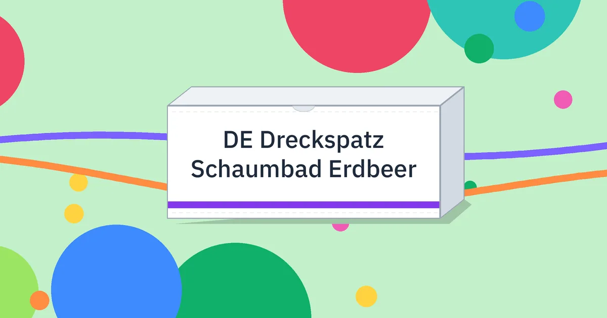 Symbolbild: Packung mit der Aufschrift DE Dreckspatz Schaumbad Erdbeer (PZN 17922442) – Verfügbarkeit und Bezug in Apotheken in Frankfurt am Main