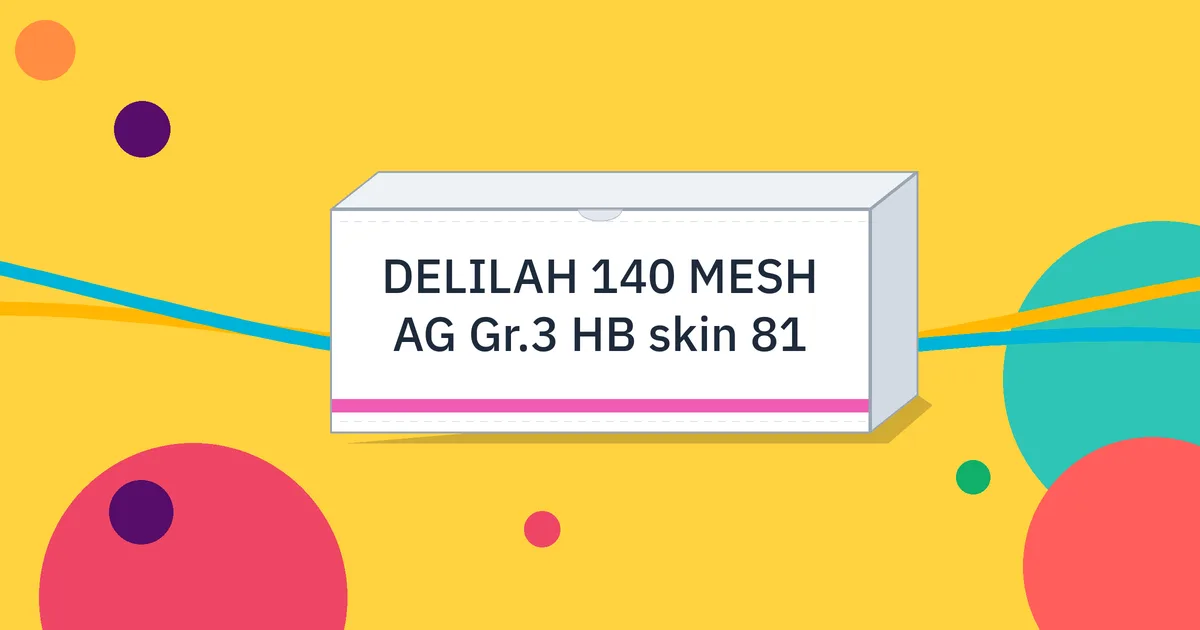 Symbolbild: Packung mit der Aufschrift DELILAH 140 MESH AG Gr.3 HB skin 81 (PZN 13849636) – Verfügbarkeit und Bezug in Apotheken in Frankfurt am Main