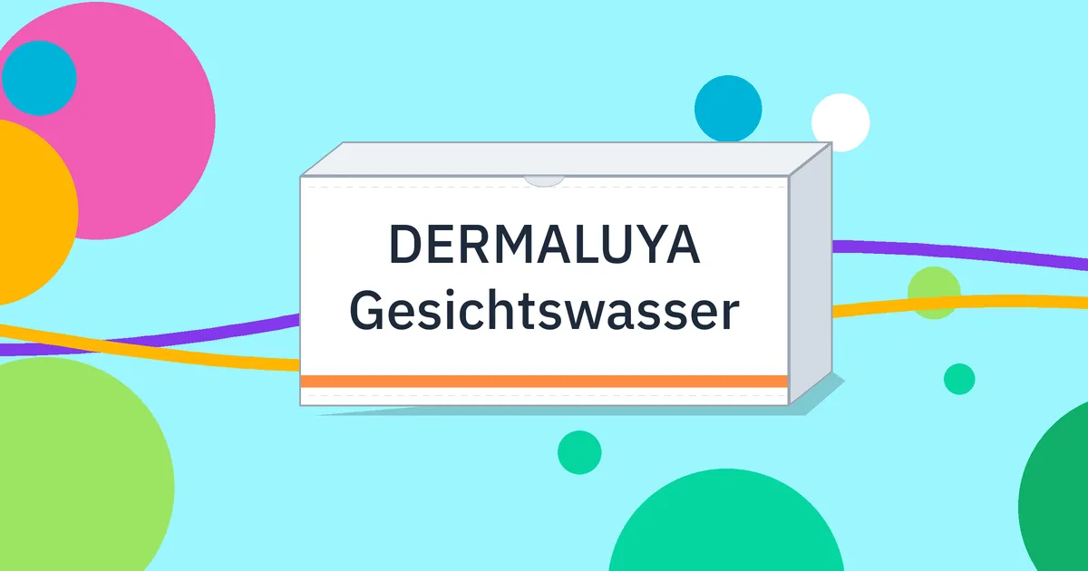 Symbolbild: Packung mit der Aufschrift DERMALUYA Gesichtswasser (PZN 16350506) – Verfügbarkeit und Bezug in Apotheken in Frankfurt am Main