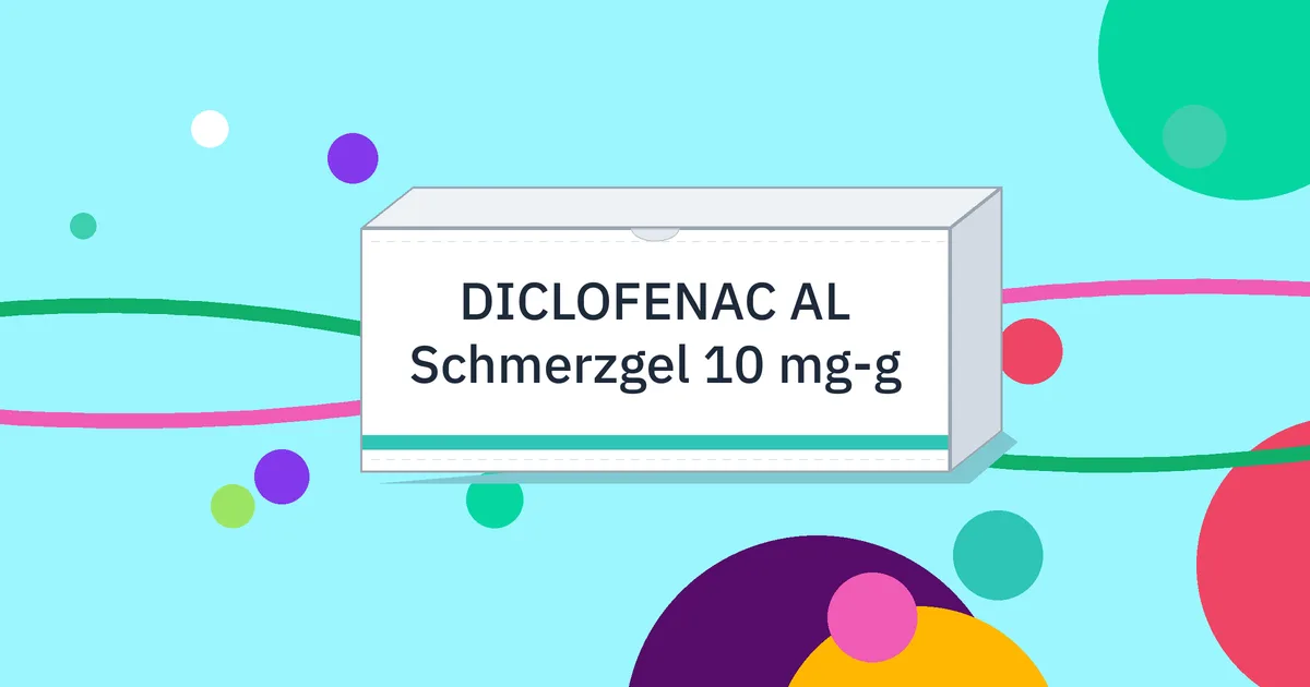 Symbolbild: Packung mit der Aufschrift DICLOFENAC AL Schmerzgel 10 mg-g (PZN 16786362) – Verfügbarkeit und Bezug in Apotheken in Frankfurt am Main
