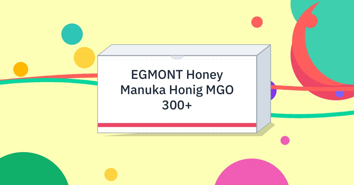 Symbolbild: Packung mit der Aufschrift EGMONT Honey Manuka Honig MGO 300+ (PZN 19511217) – Verfügbarkeit und Bezug in Apotheken in Frankfurt am Main