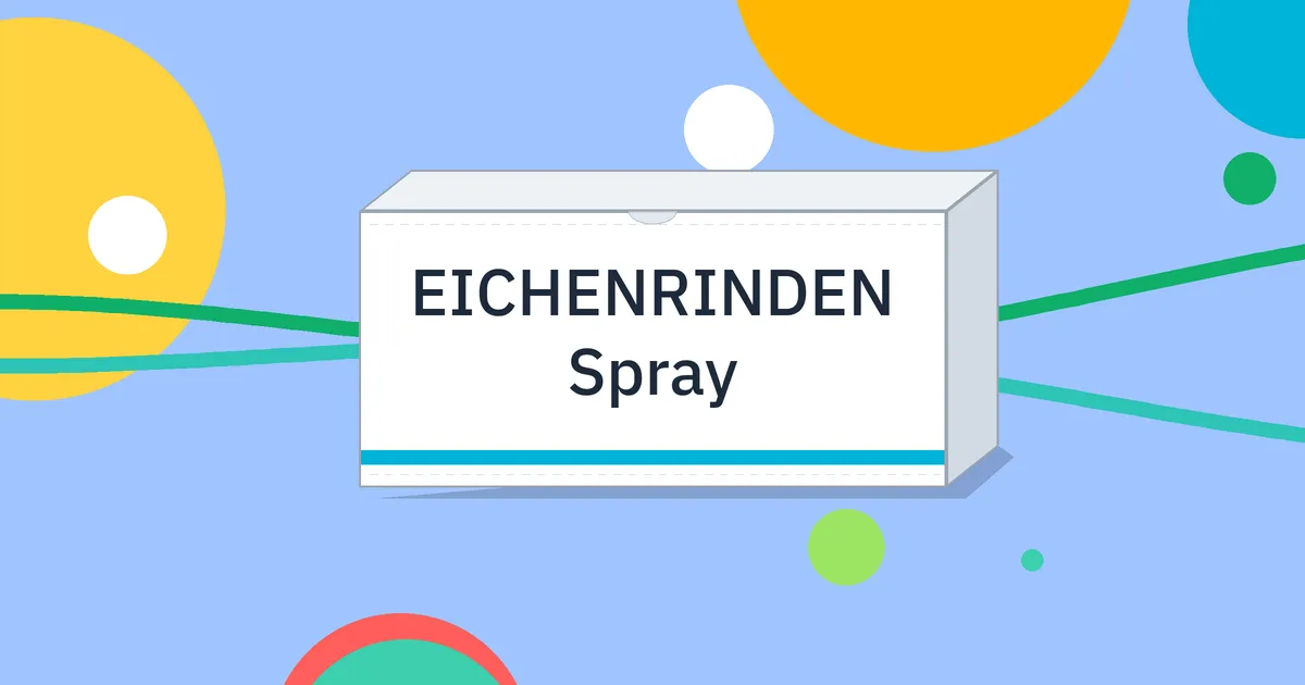 Symbolbild: Packung mit der Aufschrift EICHENRINDEN Spray (PZN 11712413) – Verfügbarkeit und Bezug in Apotheken in Frankfurt am Main