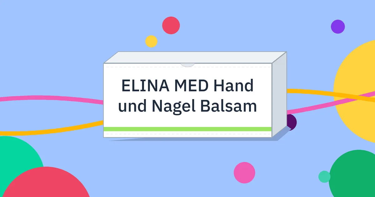 Symbolbild: Packung mit der Aufschrift ELINA MED Hand und Nagel Balsam (PZN 10250459) – Verfügbarkeit und Bezug in Apotheken in Frankfurt am Main
